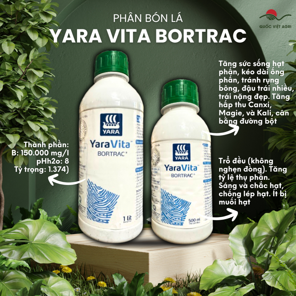 Phân bón lá BORTRAC Hợp trí (chai 500ml - 1L) - Yara Vita Bortrac Ra ...
