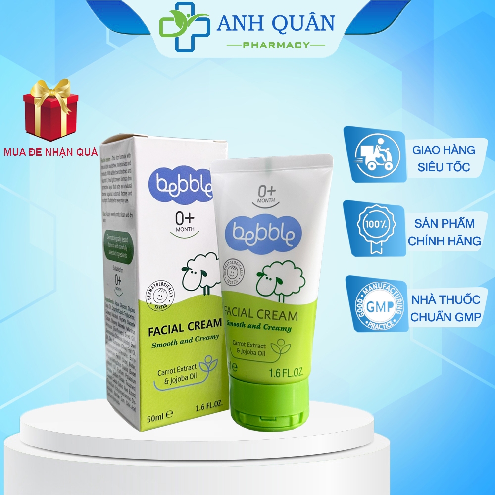 [CHÍNH HÃNG] Bebble Facial Cream 50ml kem dưỡng ẩm da cho bé | Shopee ...