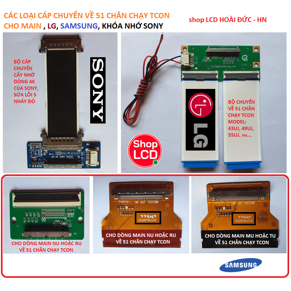 cáp chuyển dùng để độ chế cho màn hình TV sony, samsung, lg | Shopee ...