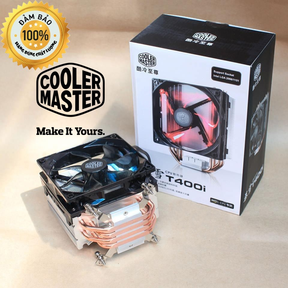 Tản nhiệt khí, Quạt tản nhiệt Led CoolerMaster T400i - LED BLUE ( Tặng ...