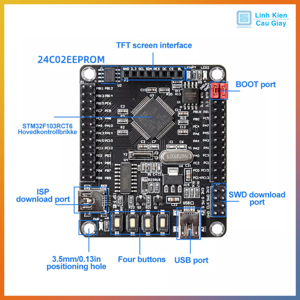 Kit phát triển STM32F103RCT6 ARM Cortex-M3 Mini | Shopee Việt Nam