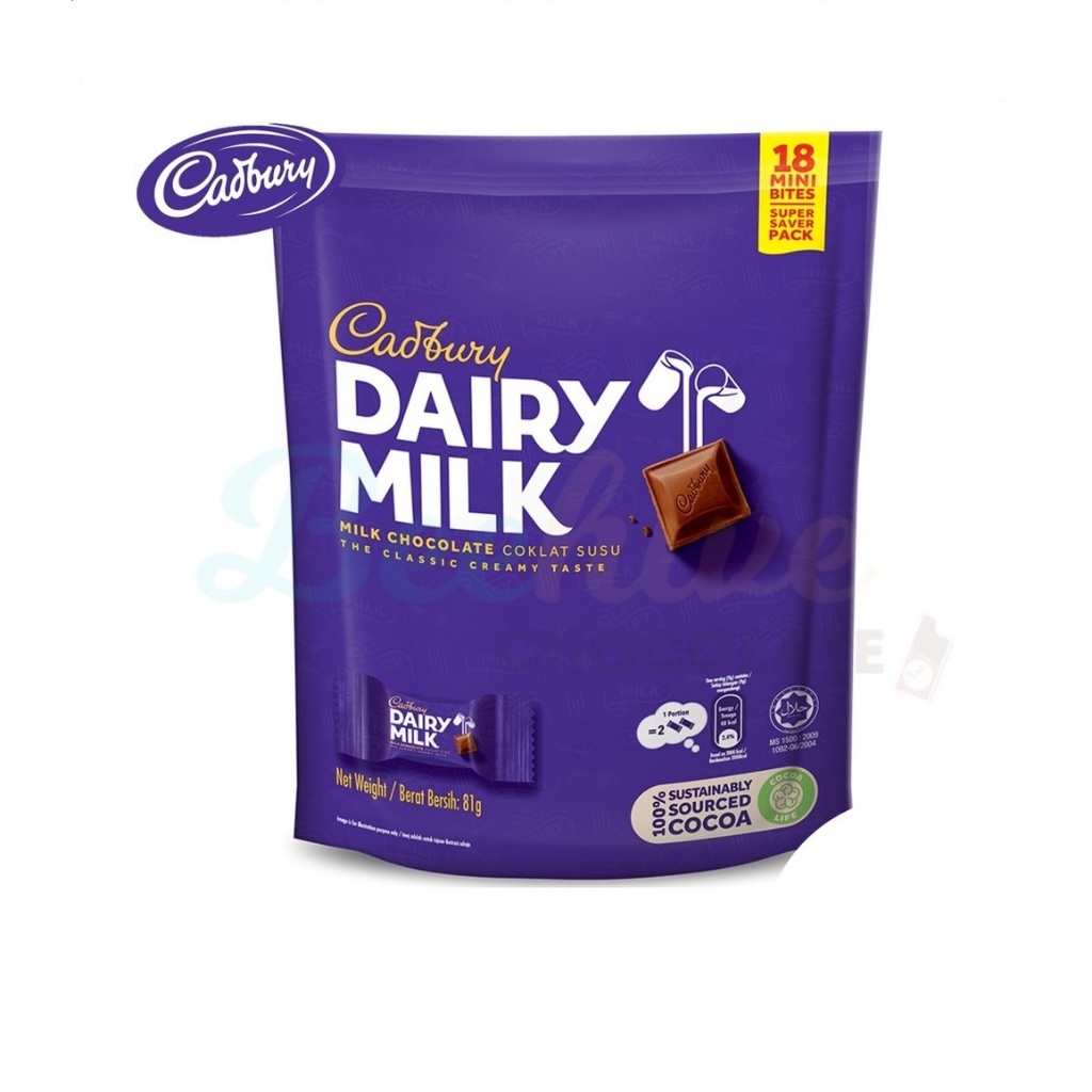 Socola Cadbury Dairy Milk 81G - vị Sữa(4,5G X 18 Viên) | Shopee Việt Nam