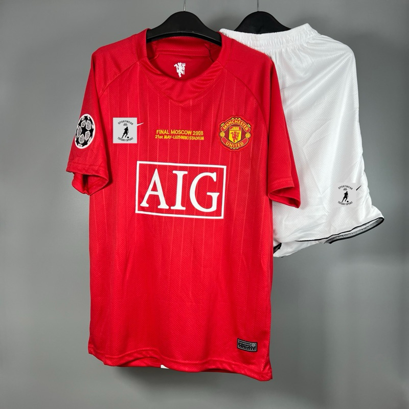Bộ quần áo bóng đá thái CLB MU Retro đỏ 2008 - Áo bóng đá thái cao cấp ...