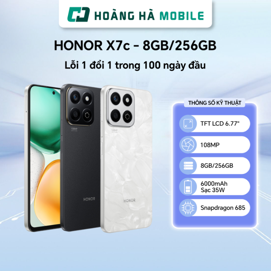 Điện thoại di động HONOR X7C 8GB/256GB - Chính hãng (Nguyên Seal Chưa ...