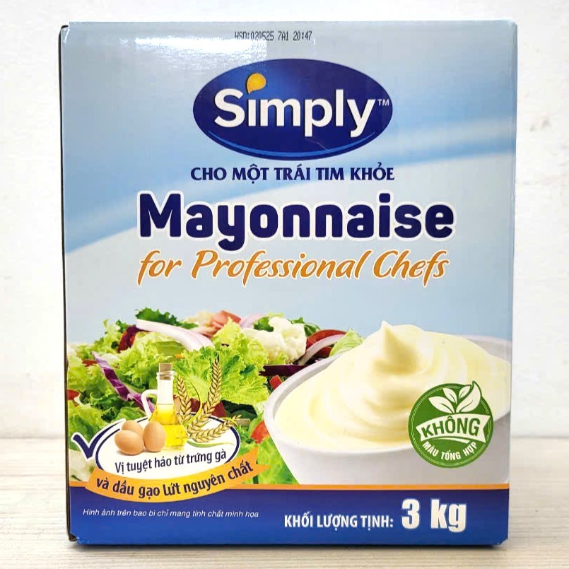 SIMPLY (HỘP LỚN 3 Kg) SỐT MAYO DÀNH CHO ĐẦU BẾP CHUYÊN NGHIỆP ...
