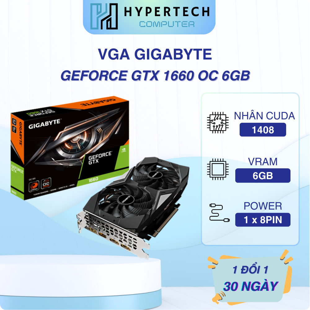 VGA GIGABYTE GeForce GTX 1660 OC 6GB | Shopee Việt Nam