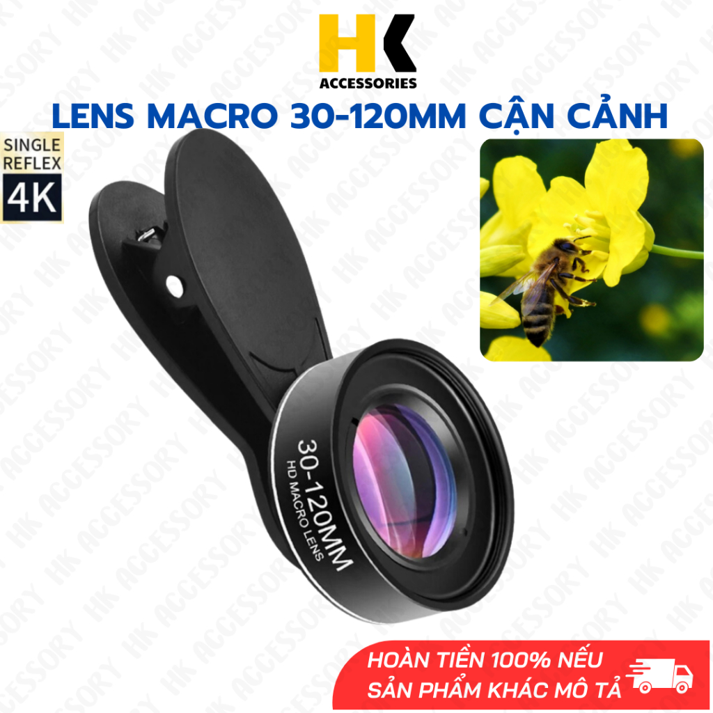 Lens Marco 30-120mm hỗ trợ điện thoại quay chụp cận cảnh gần sắc nét ...