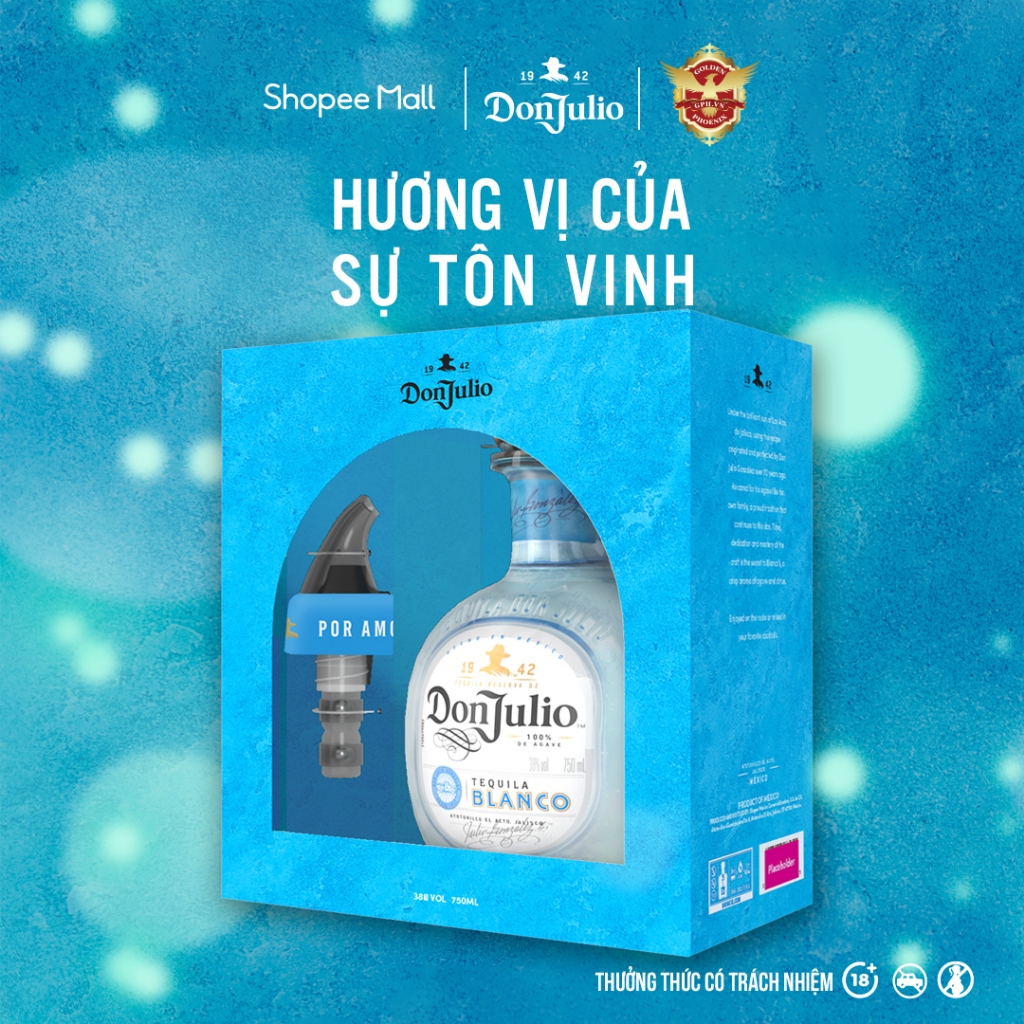 Hộp Quà Rượu Don Julio Blanco Tequila, nồng độ Alc 38%, size 750ml ...