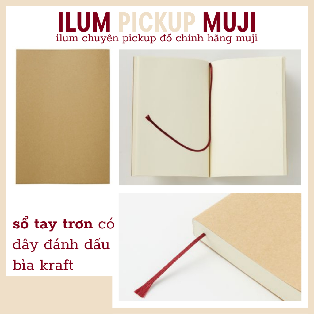 [pickup muji] sổ tay ruột trơn muji | sổ tay | sổ muji | | Shopee Việt Nam