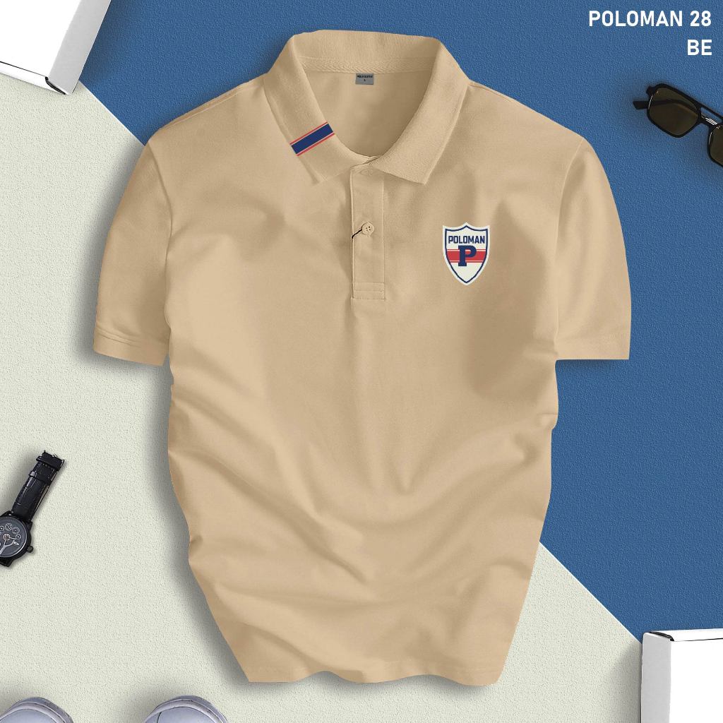 [POLOMAN 28] BST Áo Polo Nam Form Slimfit, Vải Thun Cá Sấu Co Giãn 4 ...