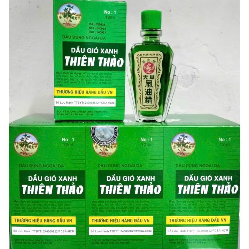 [LỐC 12 CHAI ] DẦU GIÓ XANH THIÊN THẢO CHAI 12ML CỰC THƠM 💋 | Shopee ...