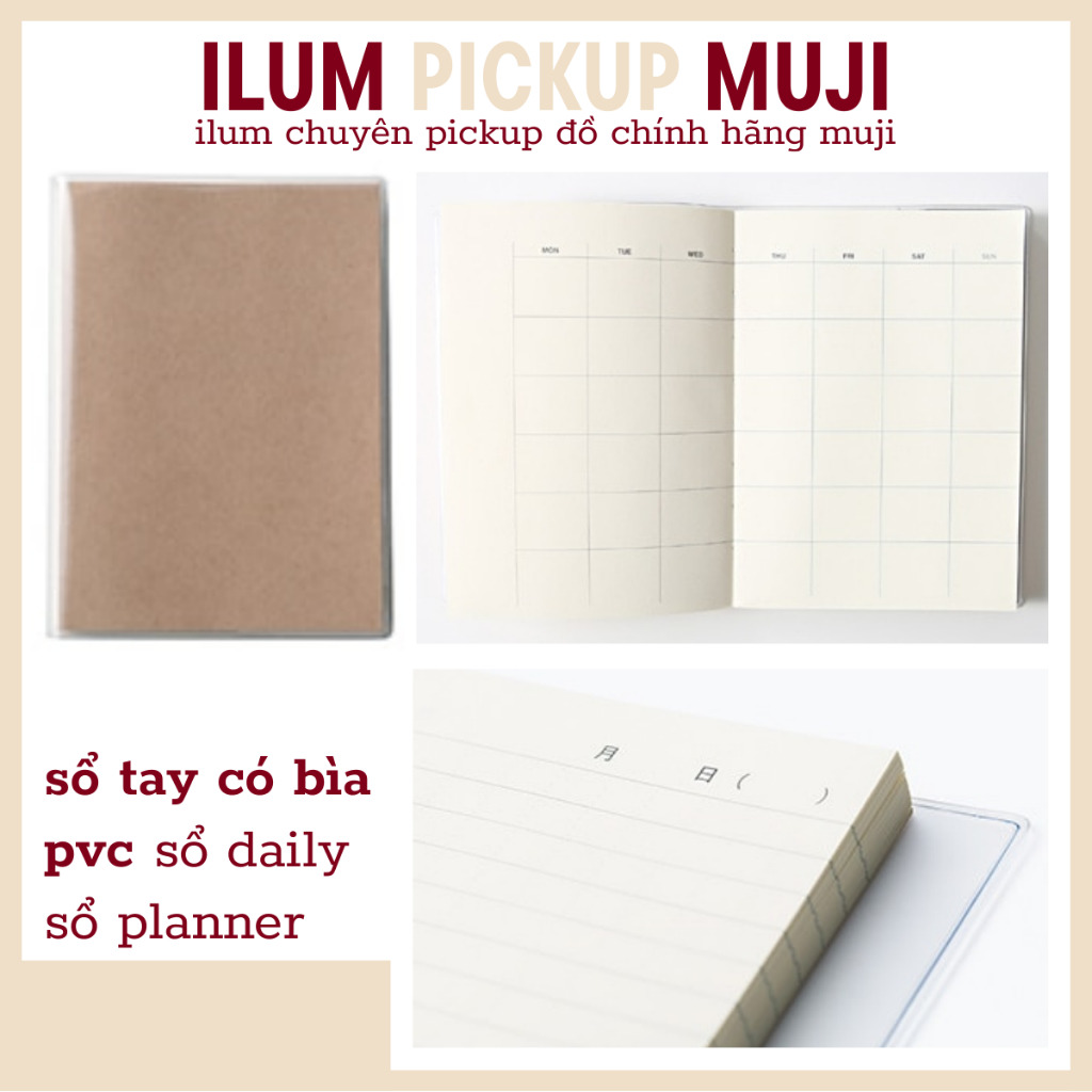 [pickup muji] sổ tay bìa pvc muji | sổ tay | sổ muji | | Shopee Việt Nam