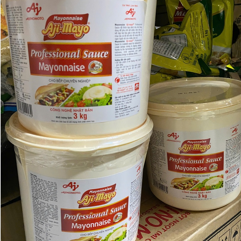 XỐT MAYONNAISE LỚN 3KG Aji-Mayo TIẾT KIỆM - Xốt Trứng Gà Tươi - Sốt ...