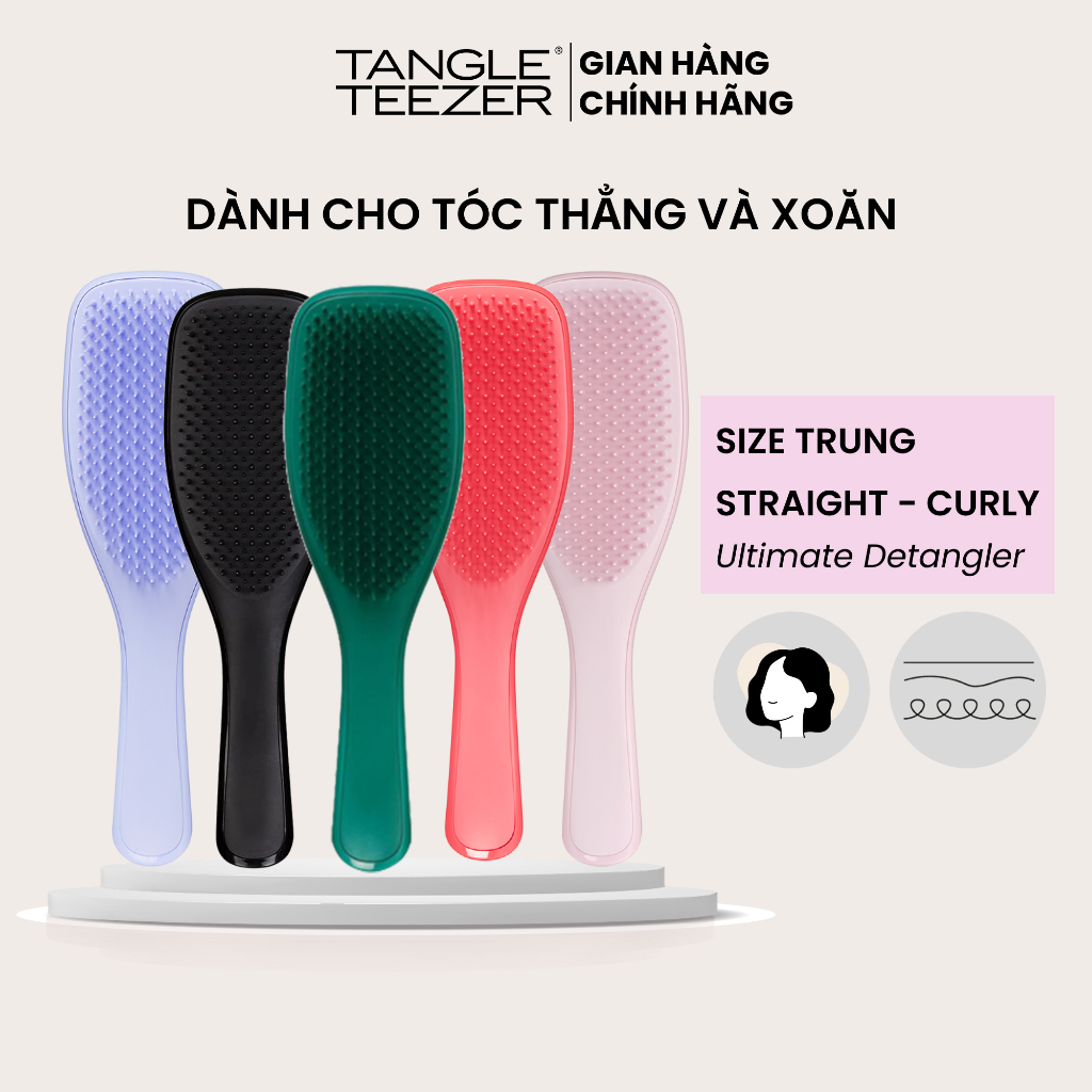 Lược gỡ rối Tangle Teezer, The Ultimate Detangler, gỡ rối tối ưu tóc ...