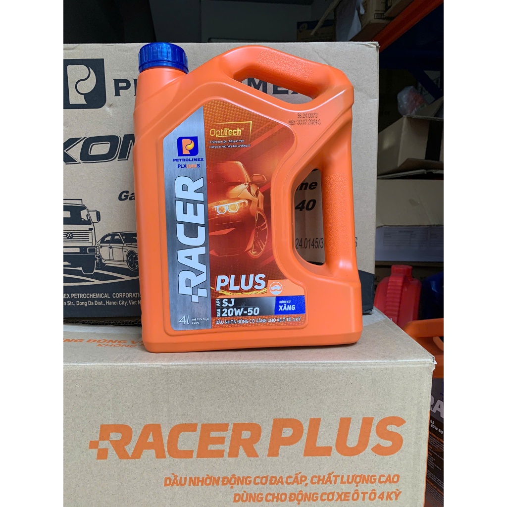 Dầu Nhớt Oto Petrolimex Động Cơ Đa Cấp 4 Kỳ Racer Plus SJ 20W50 4L - Động cơ xăng - Chính hãng ...