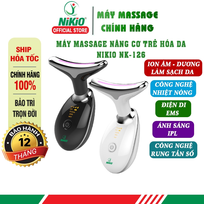 Máy Massage Nâng Cơ Mặt Nikio NK-126 - Massage Đẩy Tinh Chất Công Nghệ Chống Nhăn Căng Bóng ...