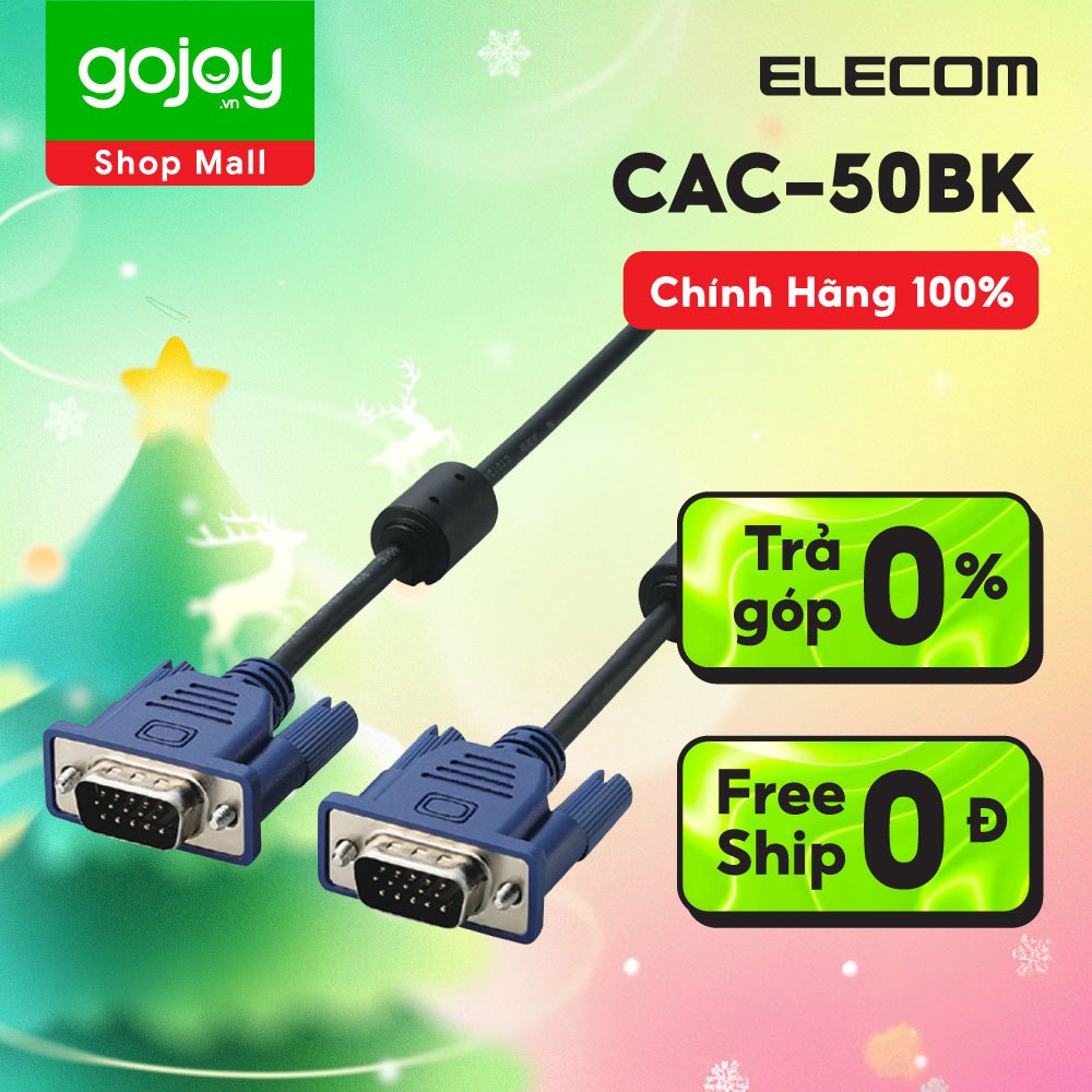 Cáp VGA - VGA 5.0m ELECOM CAC-50BK - Hàng Chính Hãng | Shopee Việt Nam