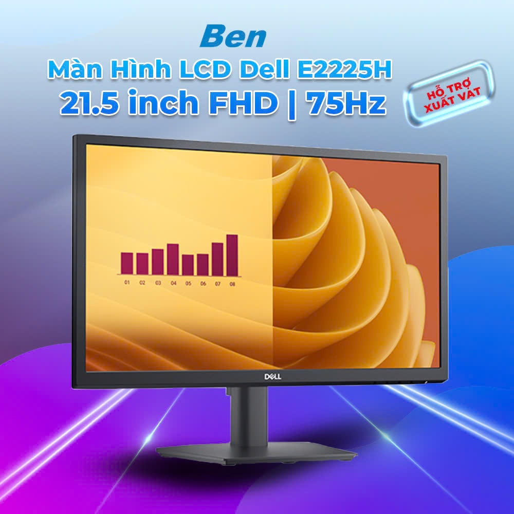 Màn hình máy tính Dell E2225H | 21.5 inch FHD | VA | 75Hz | 5 ms | DP + VGA | 3Yrs | Shopee Việt Nam