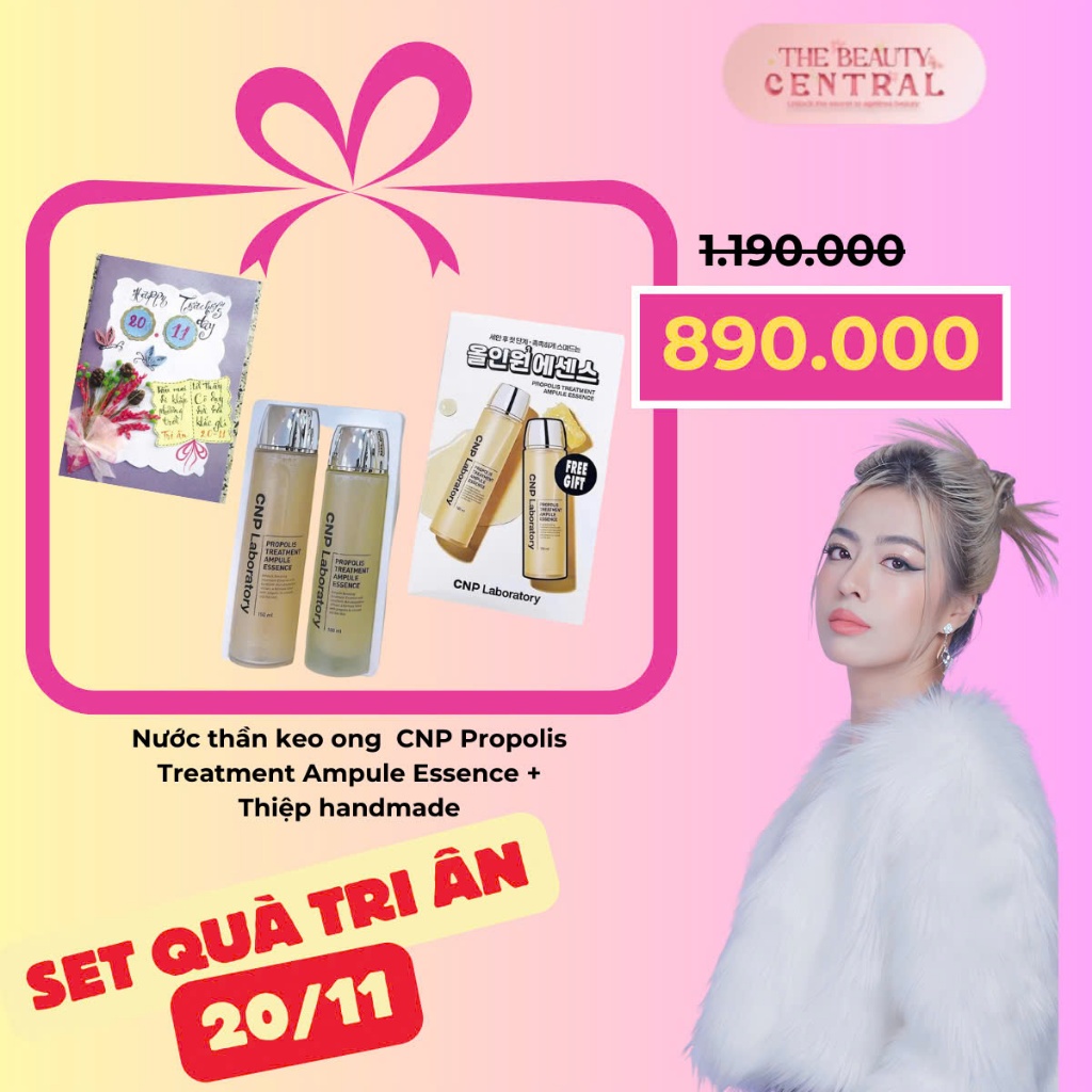 [ĐỘC QUYỀN 1/11/2024 - 30/11/2024] [GIFT BOX 20/11] [BAO GỒM THIỆP HANDMADE VÀ SET TONER KEO ONG ...
