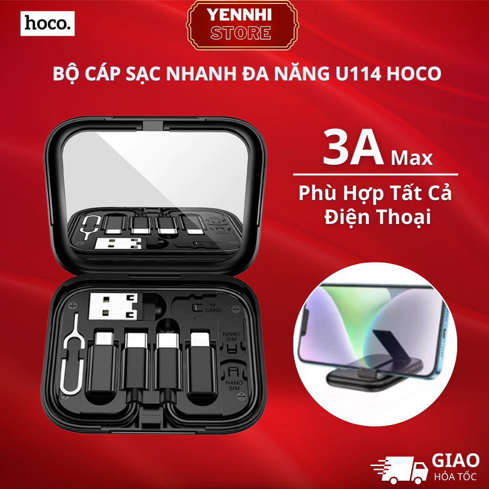Bộ Cáp Sạc Nhanh Đa Năng 6in1 Hoco U114,Hỗ Trợ Sạc Nhanh Tất Cả Các ...