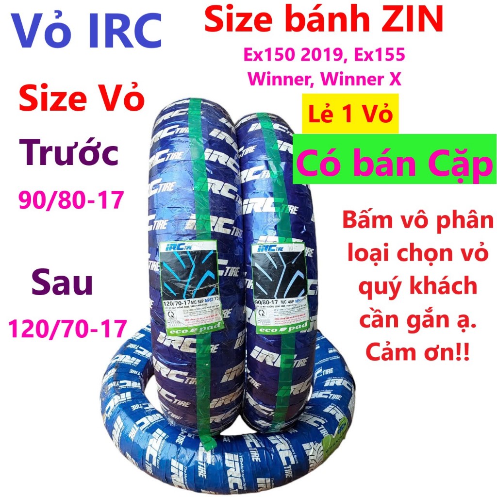 Vỏ IRC Gắn Ex150 2019, Ex155, Winner Các đời Chính Hãng | Shopee Việt Nam