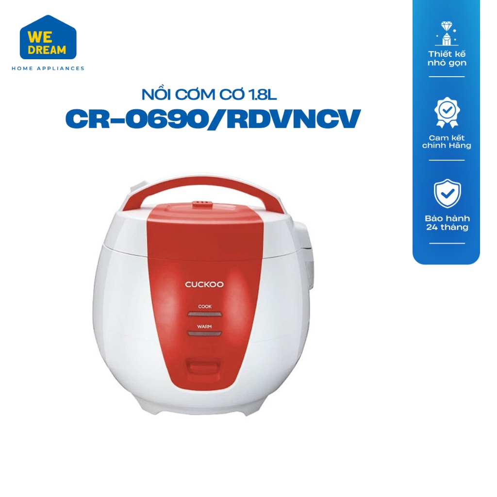 Nồi Cơm Cơ 1.8L CR-0690/RDVNCV | Công Suất 1.6W | Thiết Kế Nhỏ Gọn ...