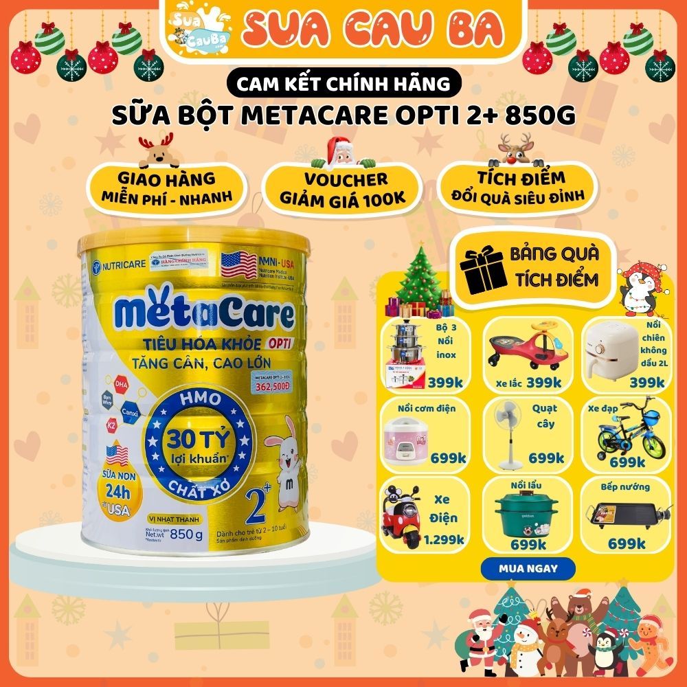 Sữa bột Nutricare MetaCare Opti 2+ tiêu hóa khỏe, tăng cân, cao lớn (LON 850g) | Shopee Việt Nam