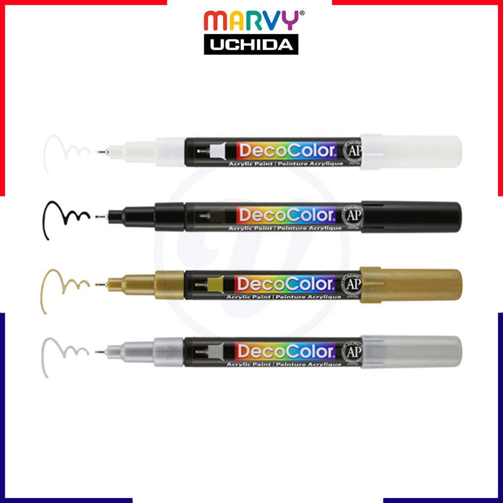 [RẺ NHẤT] Bút sơn acrylic vẽ đa chất liệu Marvy Uchida DecoColor Extra ...