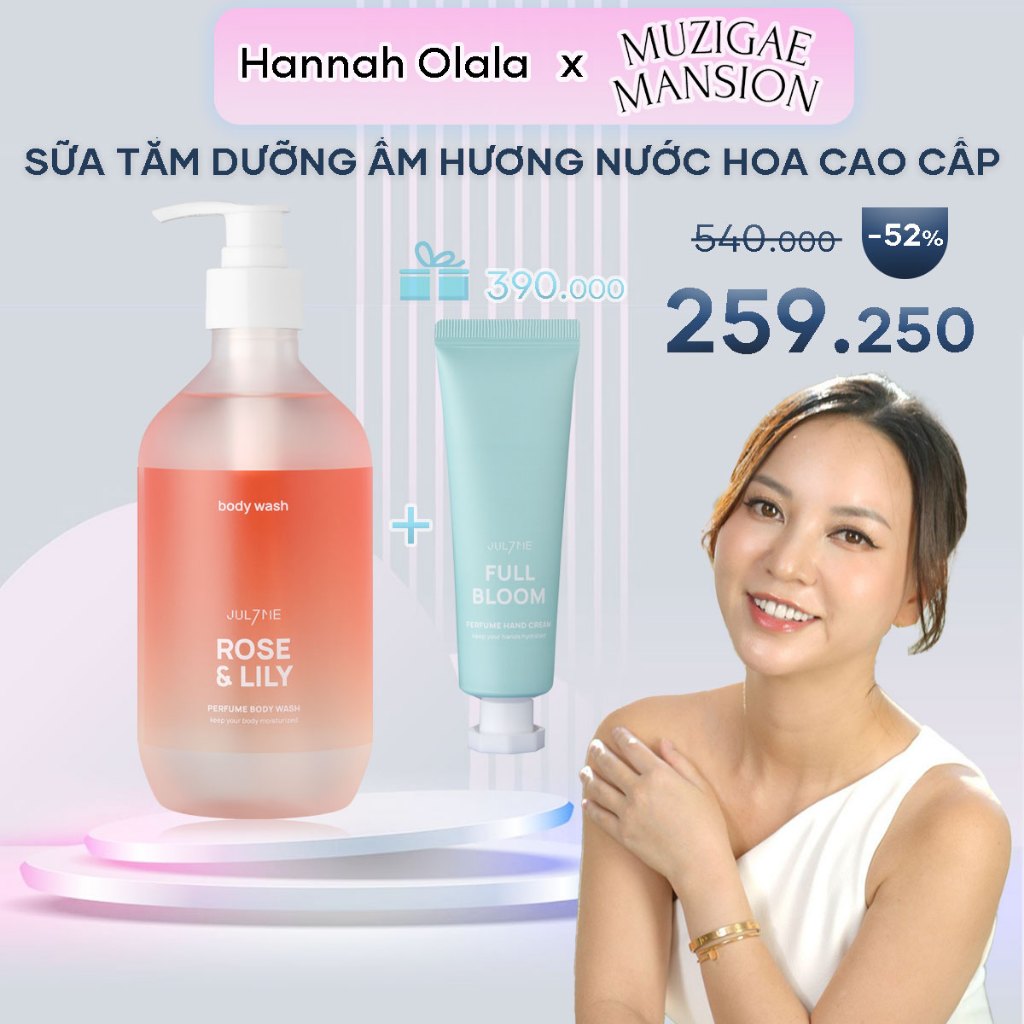[Hannah Olala x Julyme] Sữa Tắm Hương Nước Hoa Thiên Nhiên Cao Cấp ...