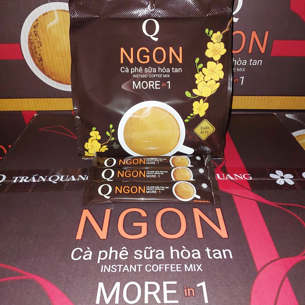 Cà phê sữa Ngon Trần Quang bịch 480g (24 gói nhỏ 20g) Mẫu Xuân 2025 | Shopee Việt Nam