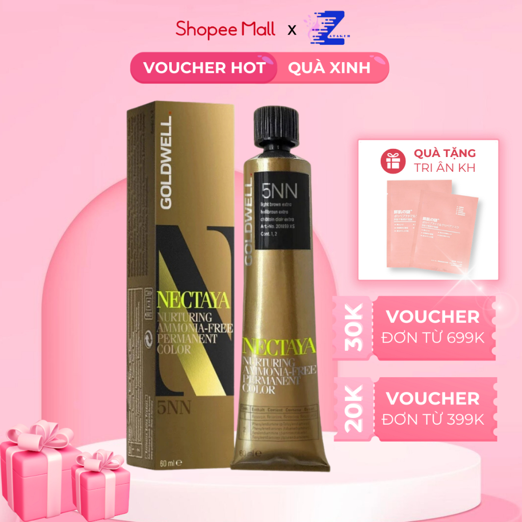 (Tặng Kèm Oxy)MÀU NHUỘM TÓC GOLDWELL NECTAYA FREE AMONIAC 60ml ...