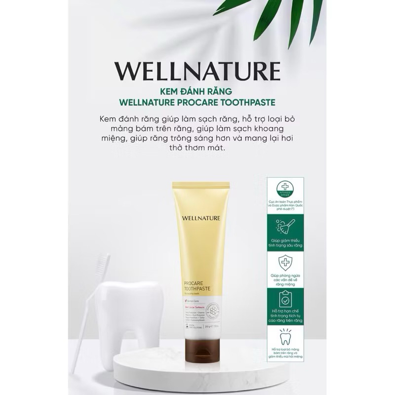 [Chính hãng]Kem đánh răng Wellnature -Wellnature procare toothpaste ...