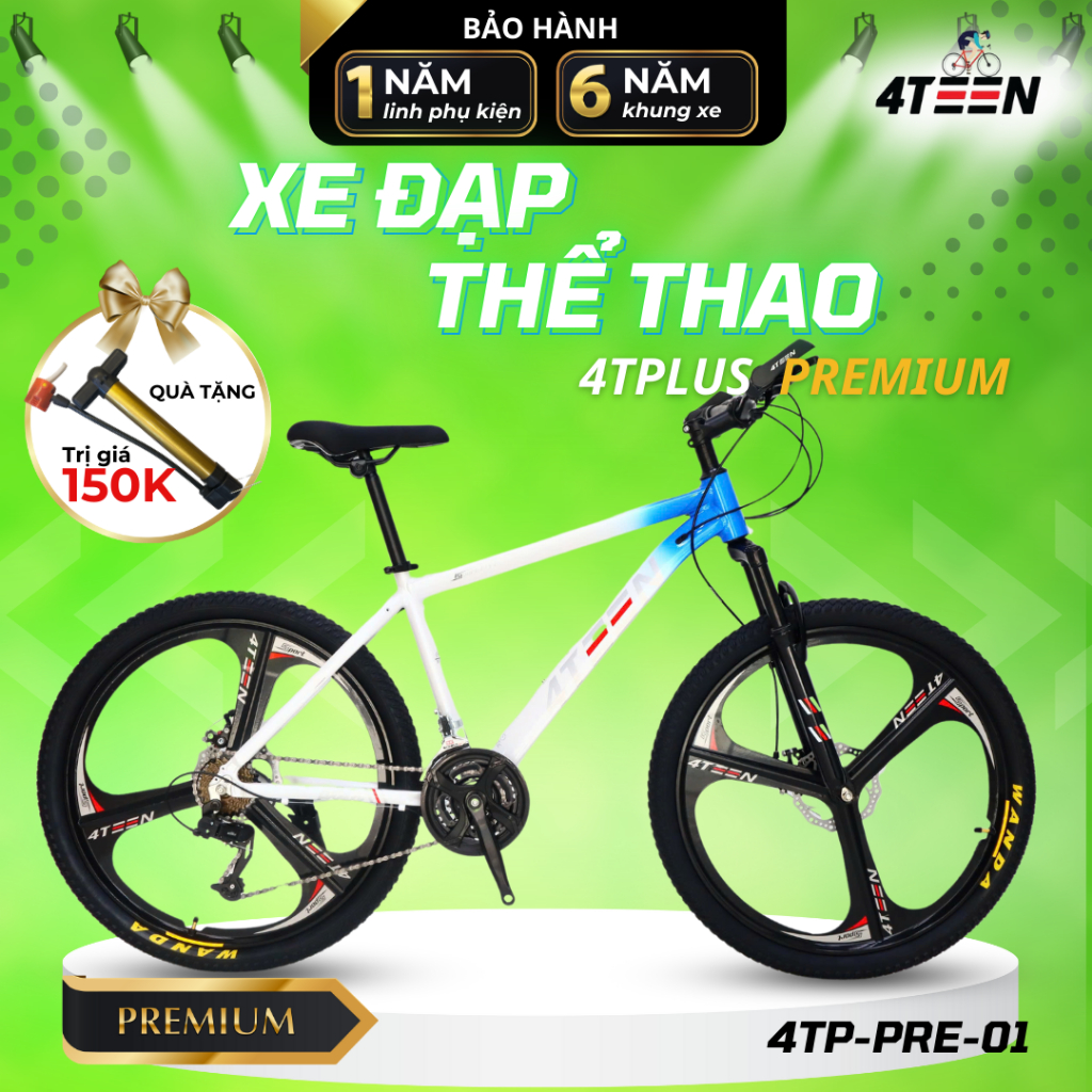 [MÃ SHOP 500K] Xe Đạp Thể Thao Cao Cấp 4TEEN Plus Premium Khung Hợp Kim Nhôm Bảo Hành 6 Năm Tặng ...