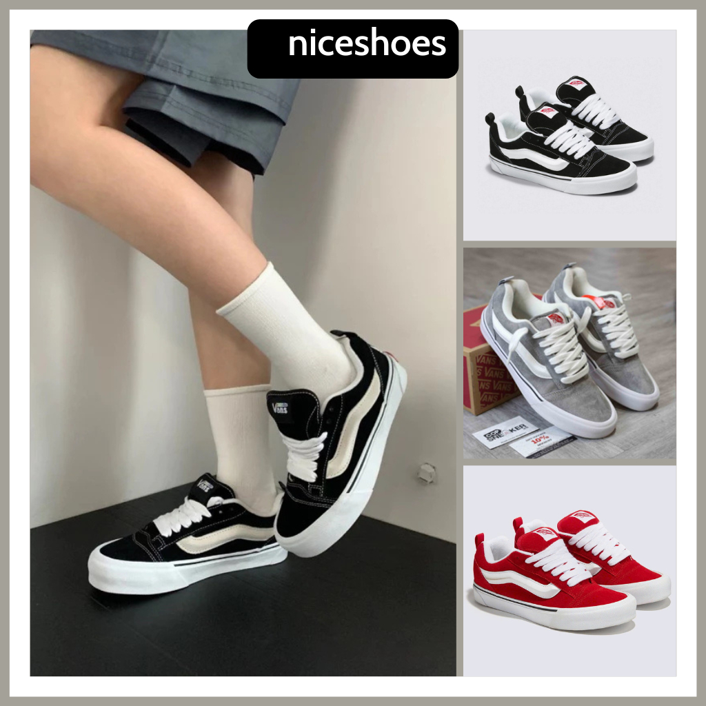 Giày Vans Potato_Knu Skool , Giày Sneaker Van Đen Vạch Trắng Nam Nữ ...