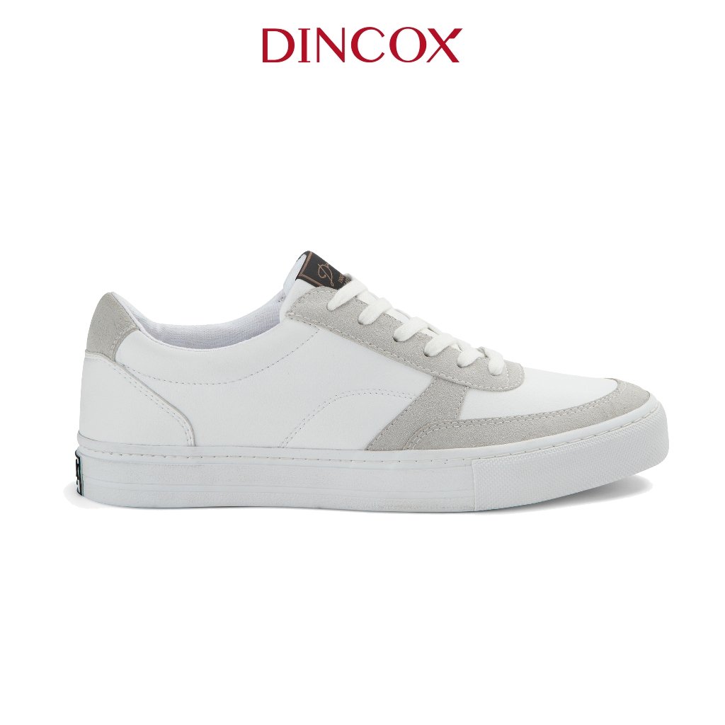 Giày Sneaker Da Nam Nữ E13 Off/White Dincox Shoes Đế Bằng Đơn Giản ...