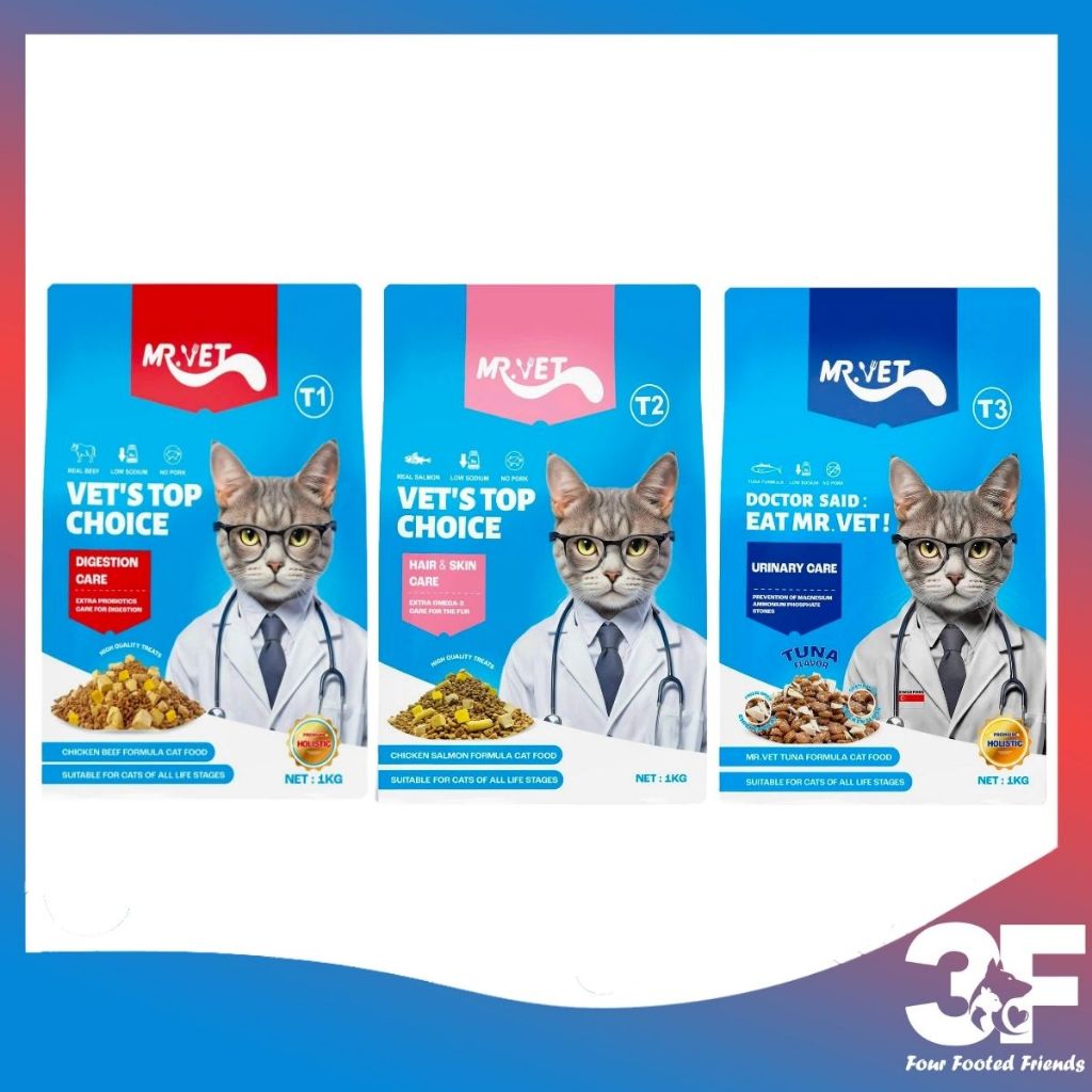 Hạt Cho Mèo MR.VET Holistic 1kg Với 30% Protein Kèm Topping Túi 1kg | Shopee Việt Nam