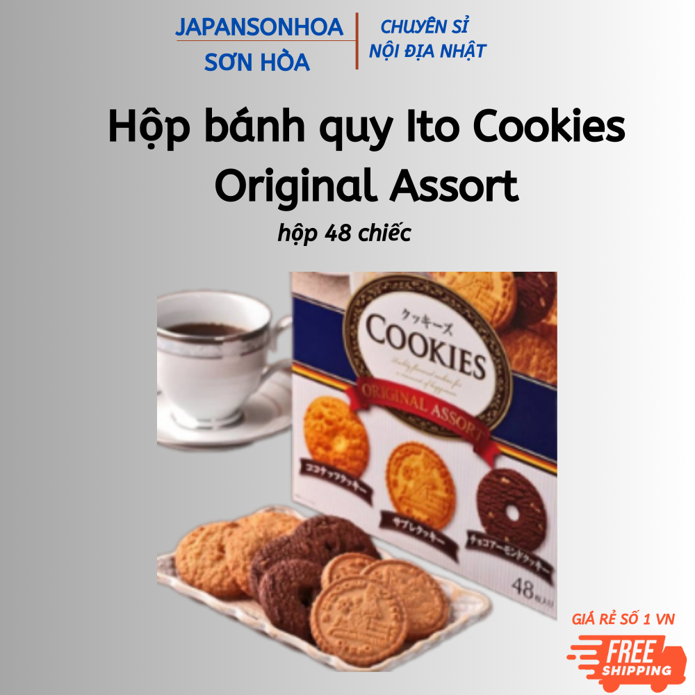 [ Sỉ nguyên thùng ] - Thùng 10 hộp bánh quy Ito Cookies Original Assort 528g - Date 01/2025 ...