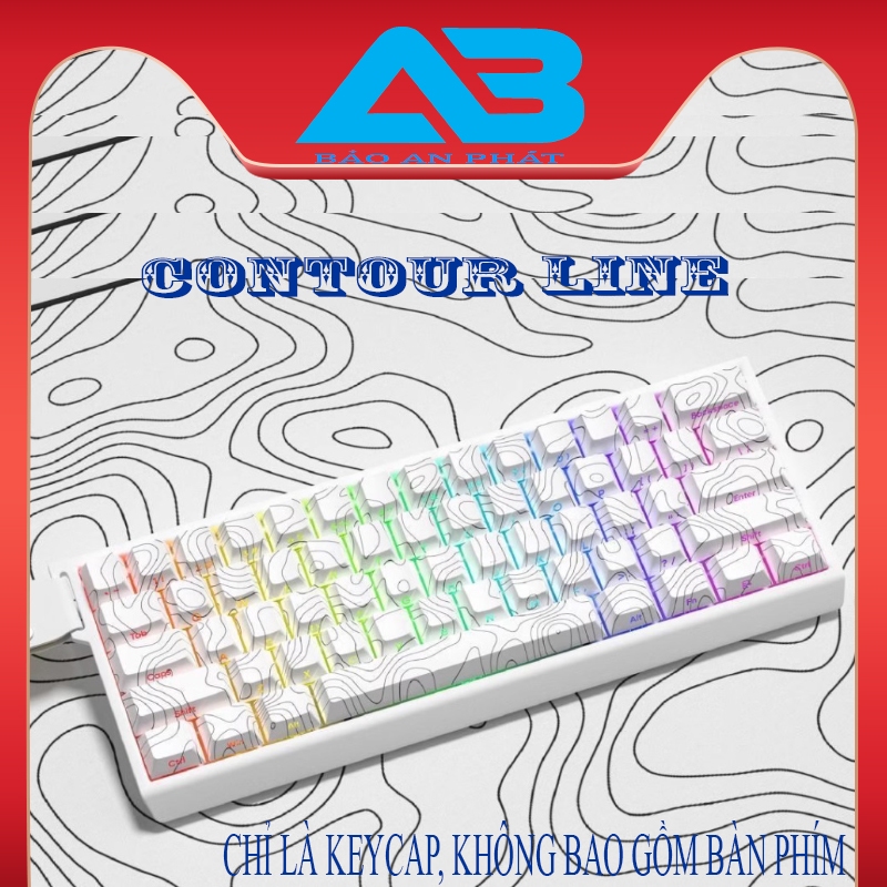 Keycap đen trắng đường viền wooting PBT deysub 5D Cherry profile chữ in ...