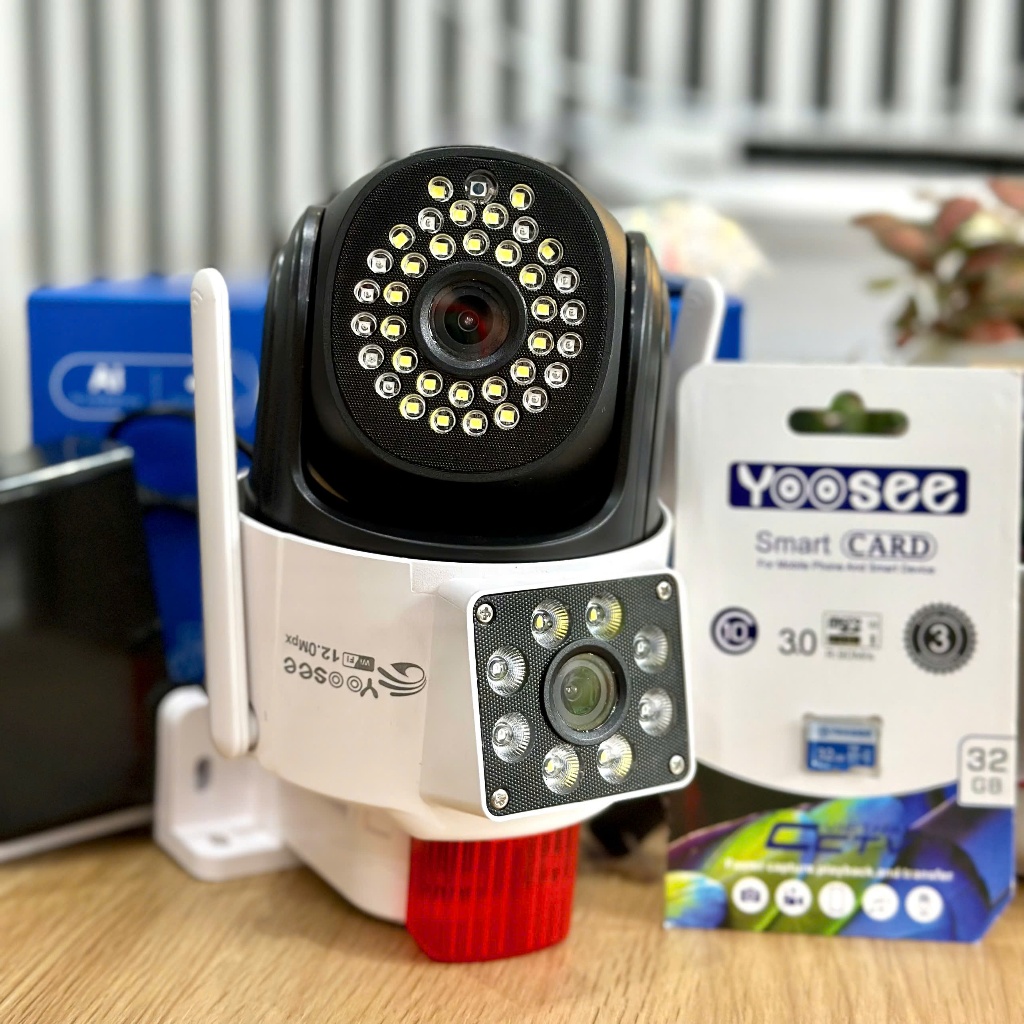 Camera YooSee 2 mắt Ngoài Trời 44Led 12MP Hoặc Trong Nhà 2 Mắt 12MP ...