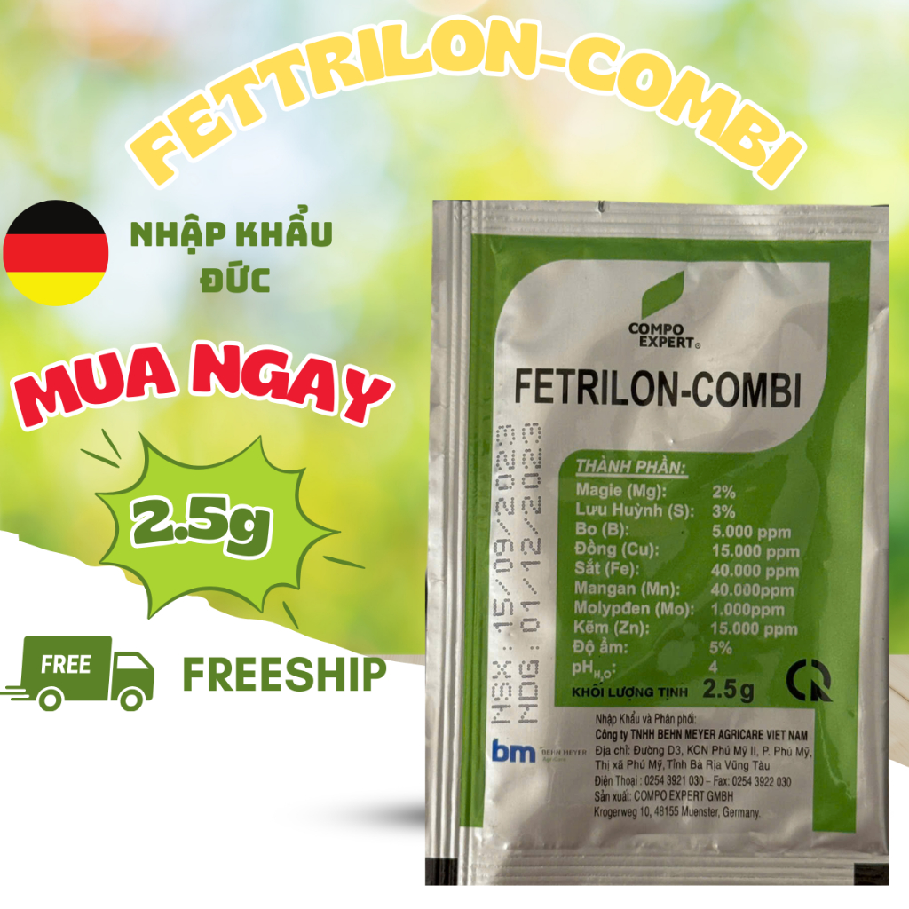 Phân bón vi lượng Fetrilon-Combi BM Đức gói 2.5g | Shopee Việt Nam