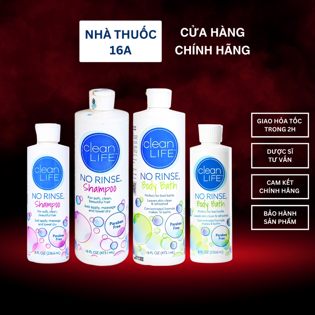 DẦU GỘI KHÔ CHO NGƯỜI BỆNH NORINSE & SỮA TẮM KHÔ NORINSE - NO RINSE CHO ...