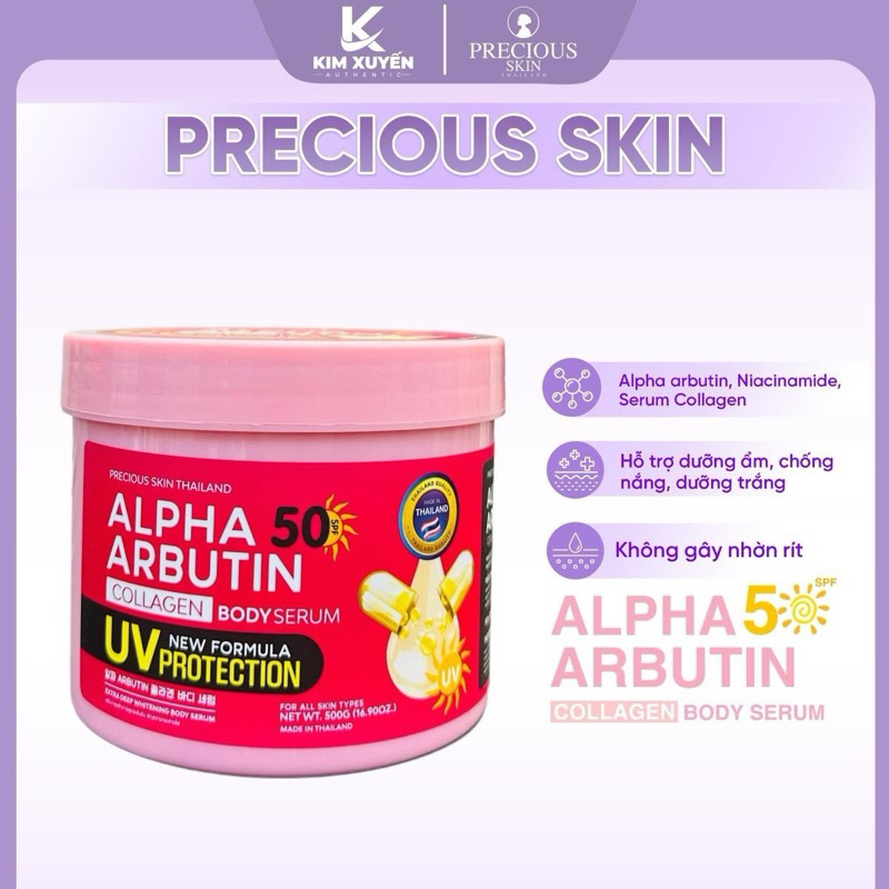 Kem Dưỡng Trắng Da Chống Nắng Alpha Arbutin Collagen Body Serum 500g Thái Lan | Shopee Việt Nam