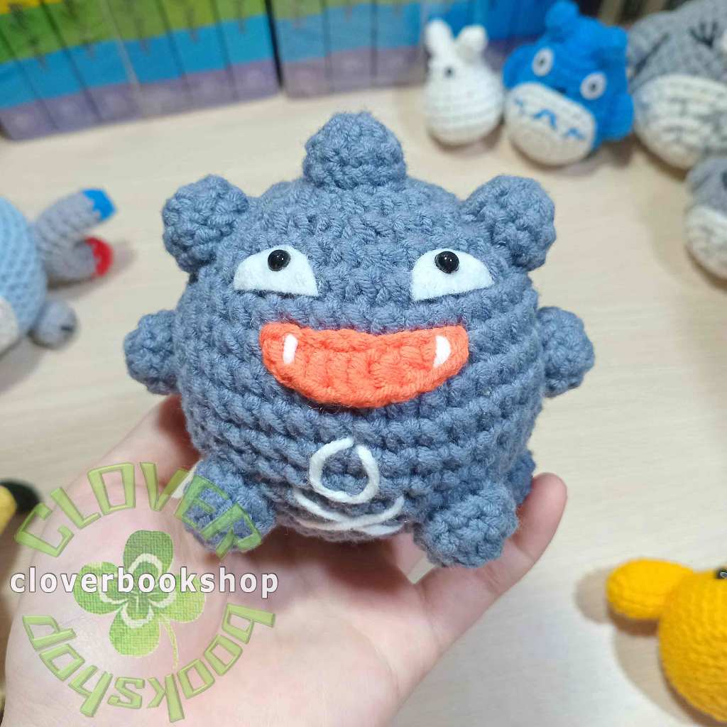 Móc khóa len Pokemon Koffing / Dogasu handmade - Dùng để trang trí, làm ...