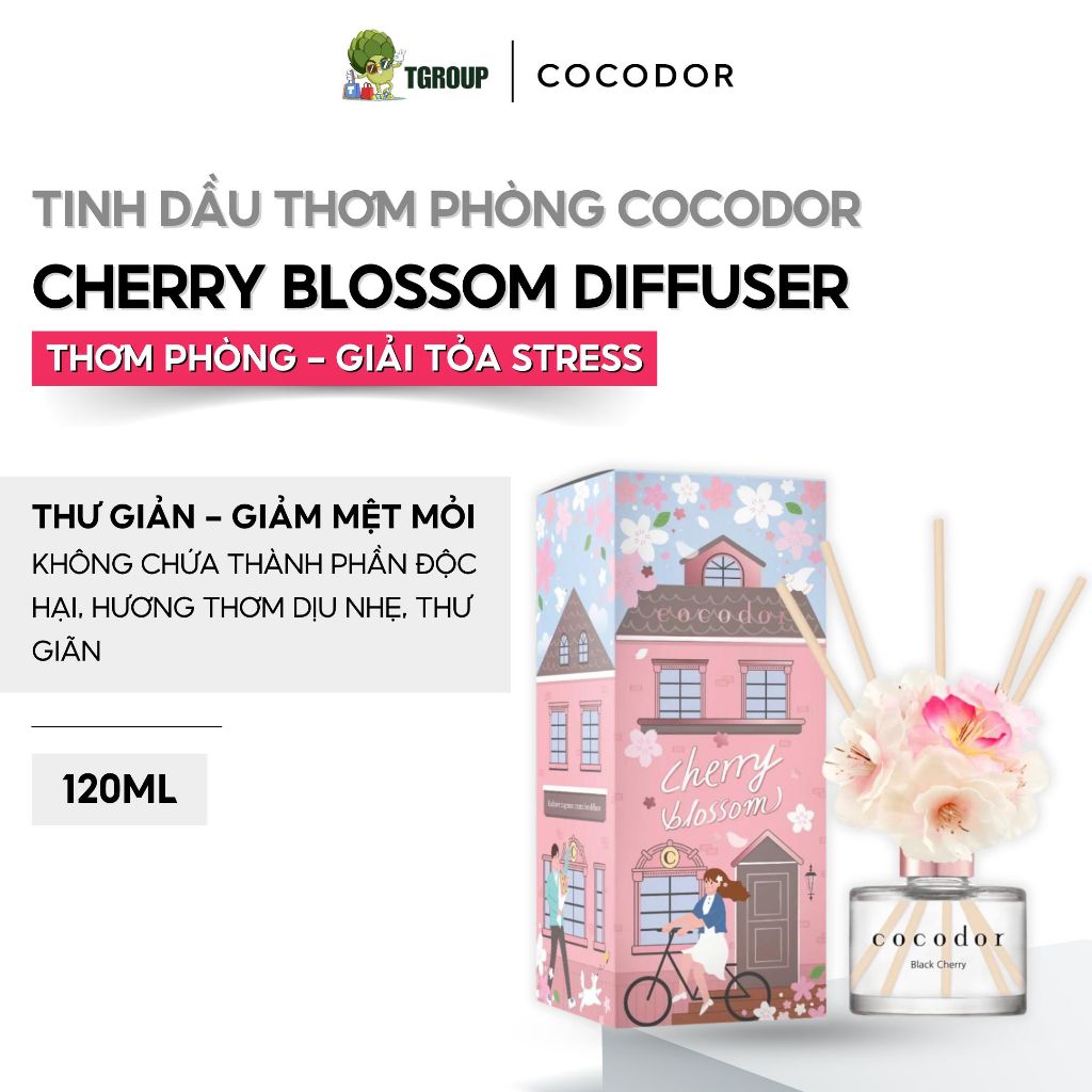 Tinh dầu thơm phòng Cocodor Cherry Blossom Diffuser - Black Cherry ...
