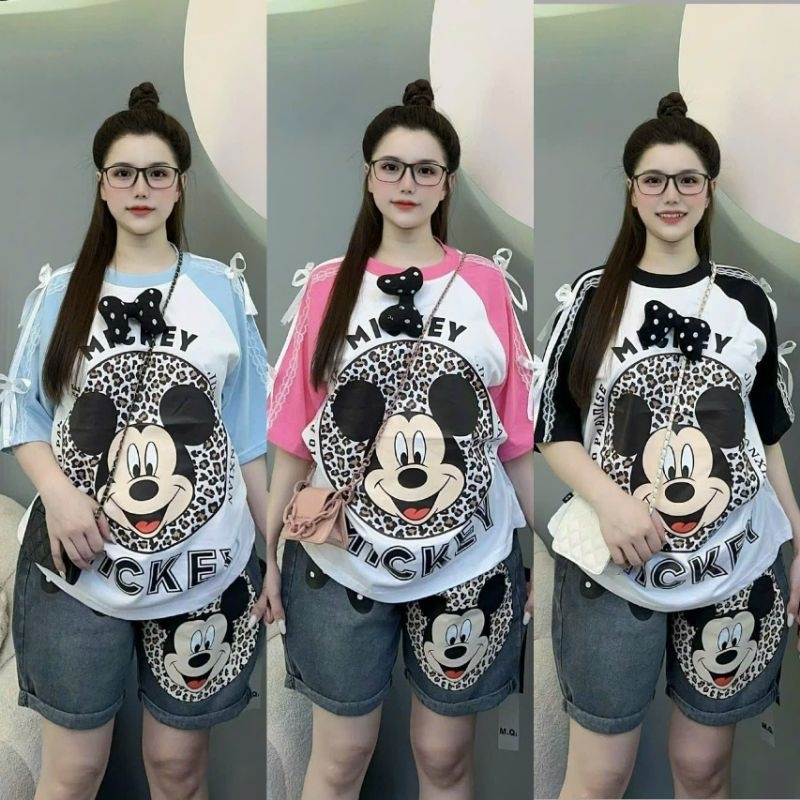 Sét bộ jeans ngố chuột mickey hàng quảng châu form 40_60kg | Shopee ...