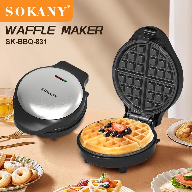 Máy làm bánh Waffle Sokany SK-BBQ-831 công suất 750W máy làm bánh quế | Shopee Việt Nam
