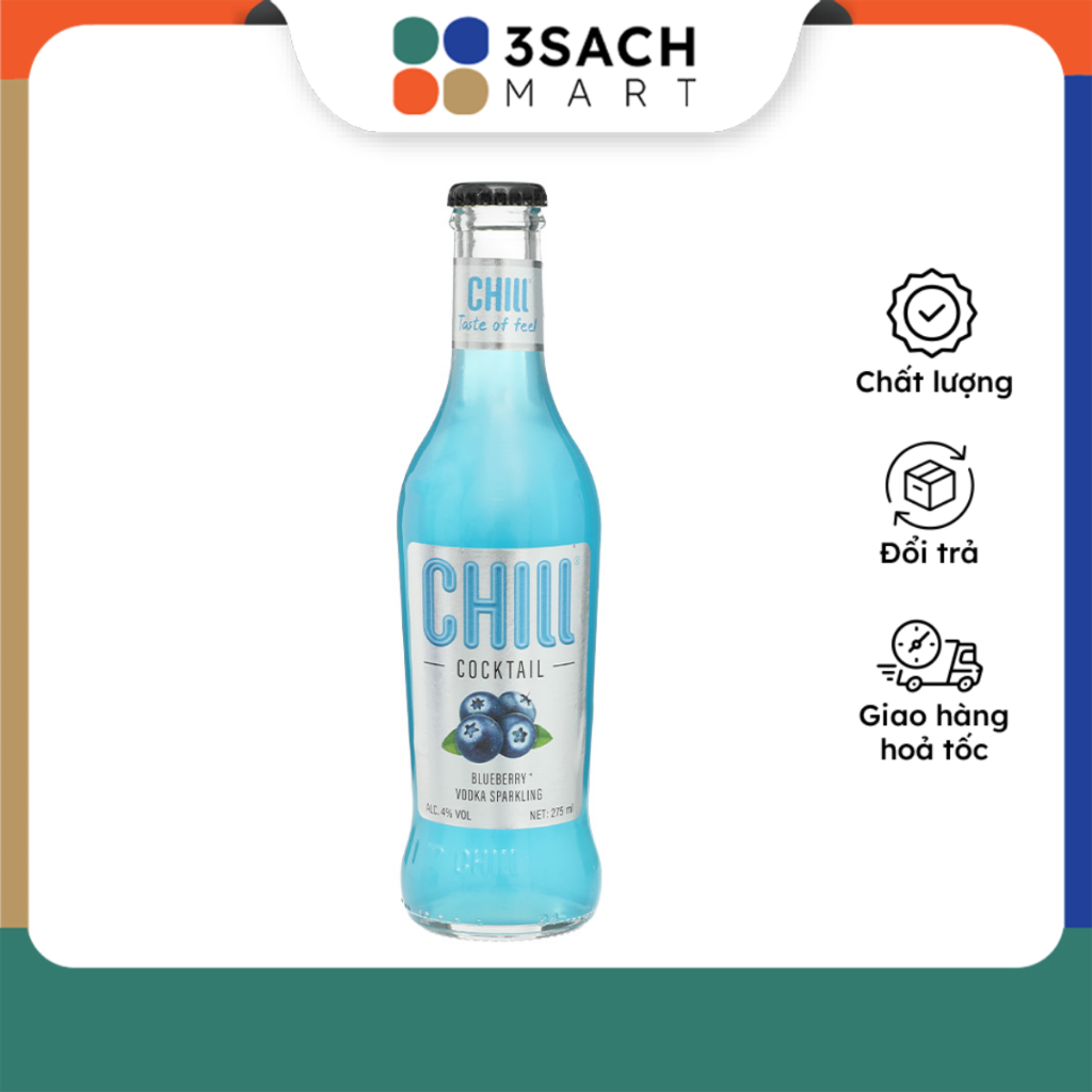 Nước Cocktail Chill Vị Việt Quất & Vodka (Chai 275ml) | Shopee Việt Nam