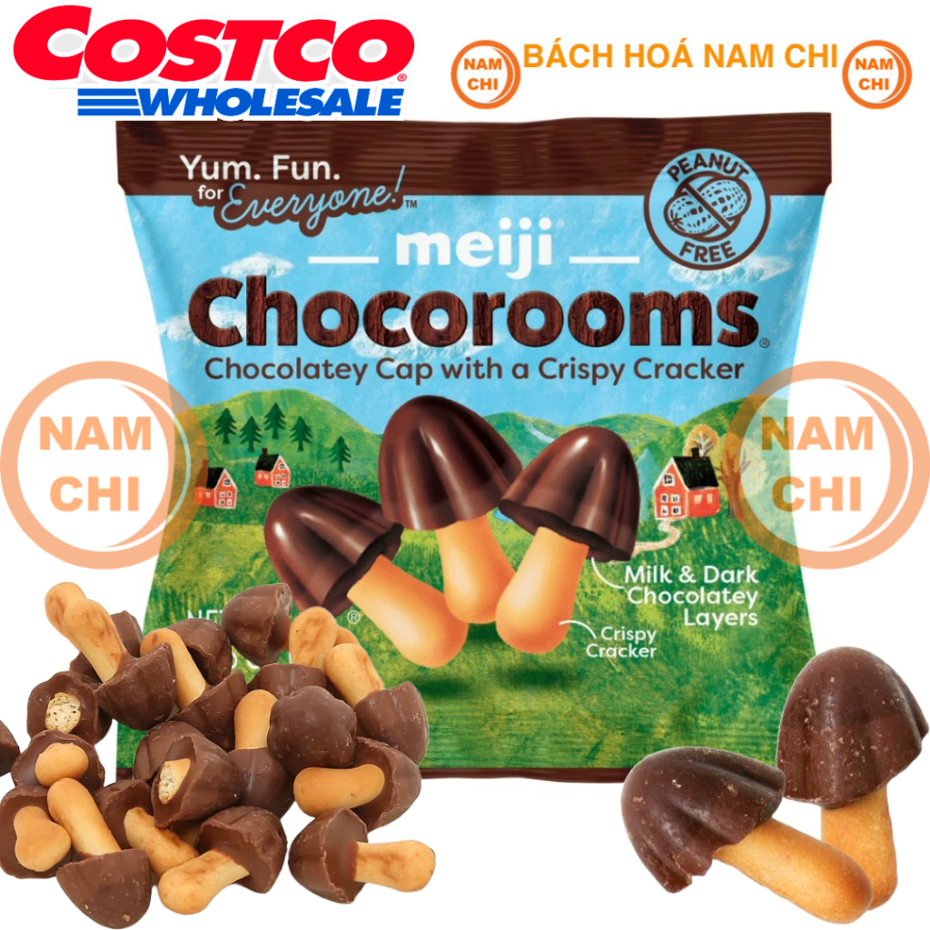 [TÁCH LẺ] Bánh Socola Nấm Meiji Chocorooms Chuẩn COSTCO USA Ăn Vặt Cực Ngon Bé Thích Mê Gói Nhỏ ...