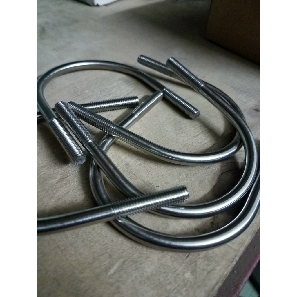 Ubolt inox M10,Combo 2 bộ (U+ecu,+ long đền phẳng+ long đen vênh) | Shopee Việt Nam