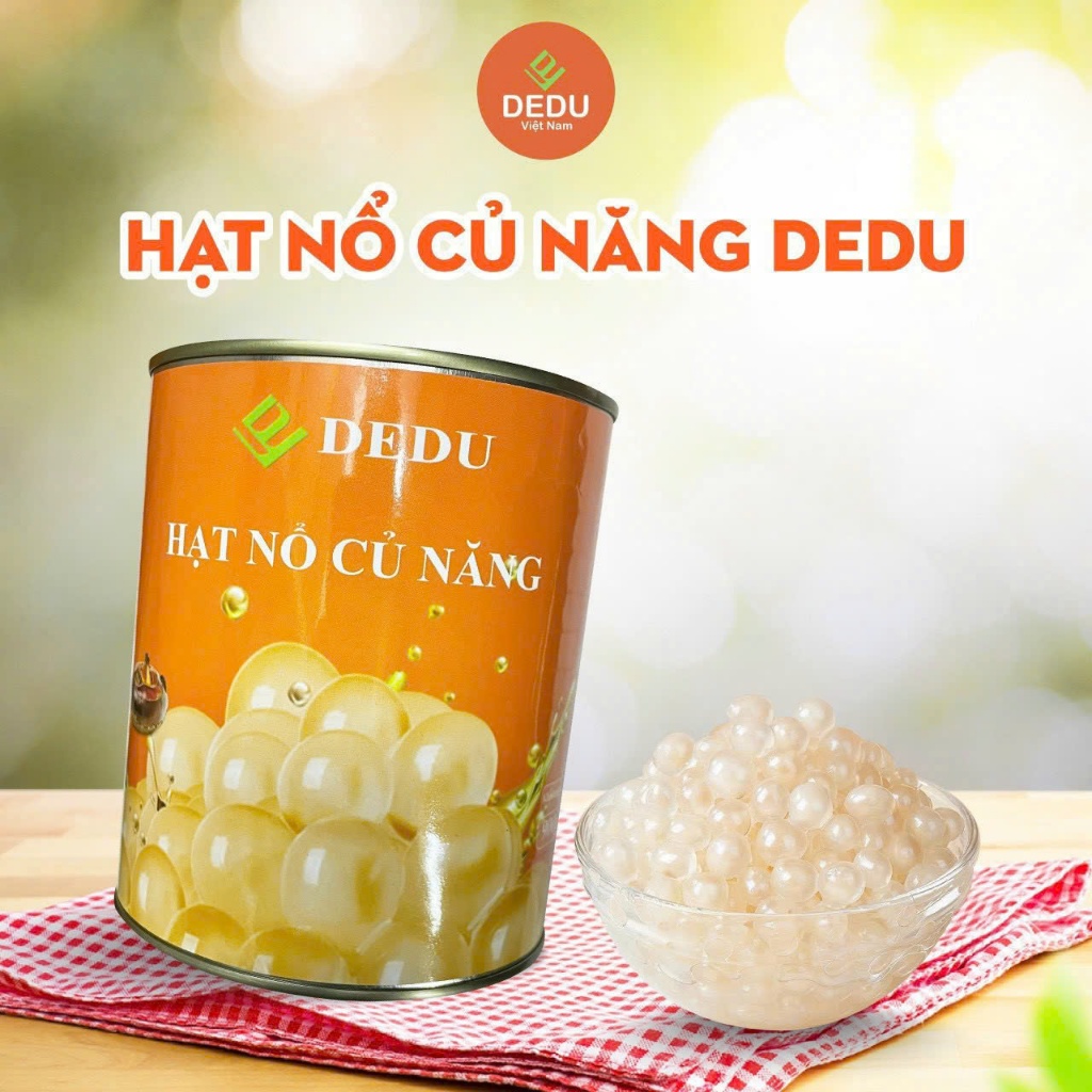 Hạt nổ củ năng trắng, thạch nổ cue năng Dedu hộp 900g | Shopee Việt Nam